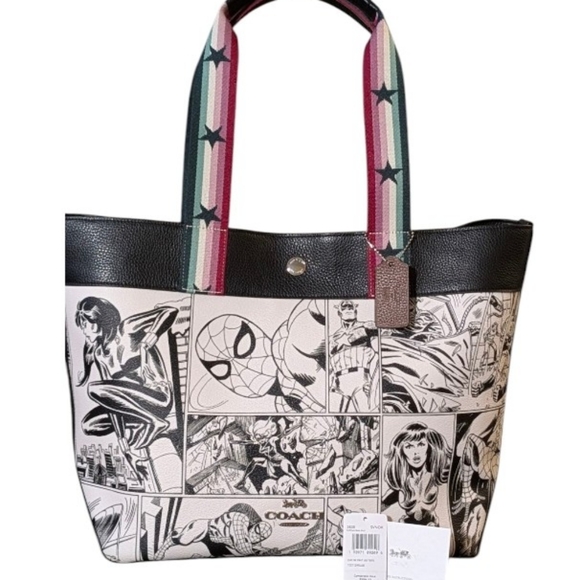 Coach | Bags | Nwt Coach X Marvel Jes Tote Large Comic Book Print ...
